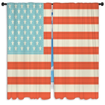American flag Drapes & Window Treatments | Black Out | Custom Sizes