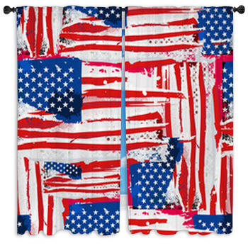American flag Drapes & Window Treatments | Black Out | Custom Sizes