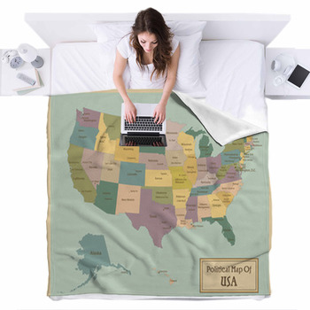 Usa map Comforters, Duvets, Sheets & Sets | Personalized