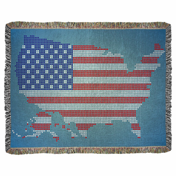 Usa map Fleece Blanket Throws | Free Personalization