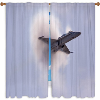 Jet fighter Window Curtains & Drapes | Black Out | Custom Sizes