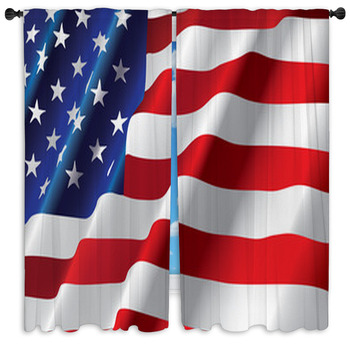 American flag Drapes & Window Treatments | Black Out | Custom Sizes