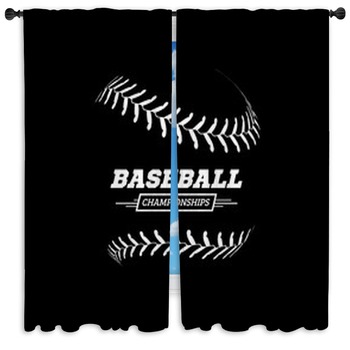 Baseball Drapes & Window Treatments | Black Out | Custom Sizes