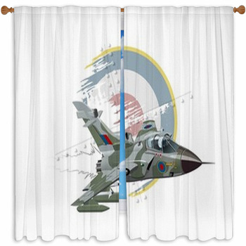 Jet fighter Window Curtains & Drapes | Black Out | Custom Sizes