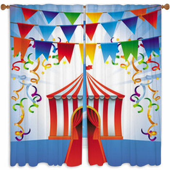 Circus Window Curtains & Drapes | Black Out | Custom Sizes