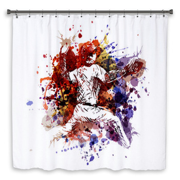 Baseball Shower Curtains, Bath Mats, & Towels Personalize