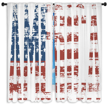 American flag Drapes & Window Treatments | Black Out | Custom Sizes