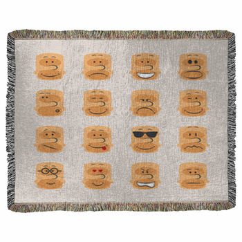 Smiley face Fleece Blanket Throws | Free Personalization