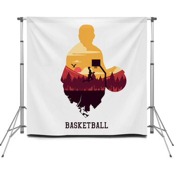 Basketball Photo Backdrops | Available in Ultra Large Custom Sizes