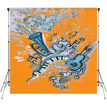 Jazz Photo Backdrops | Available in Ultra Large Custom Sizes