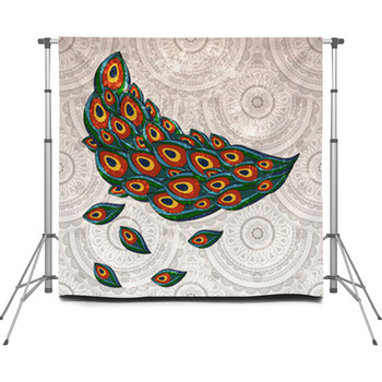 Peacock Photographer Backdrops | Available in nearly ANY Custom Sizes