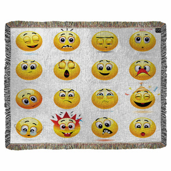 Smiley face Fleece Blanket Throws | Free Personalization