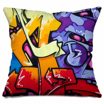 Graffiti Throw Pillows, Cases, & Shams