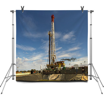 Oil rig Photographer Backdrops | Available in Very Large Custom Sizes