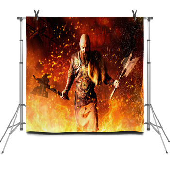 Viking Custom Backdrops | Available in Ultra Large Custom Sizes