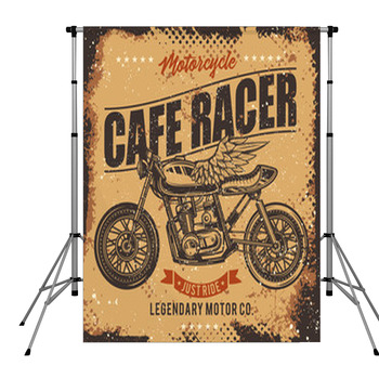 Motorcycle Photo Backdrops | Available in Super Large Custom Sizes