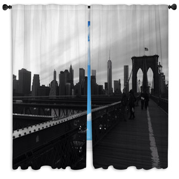 Brooklyn bridge Drapes & Window Treatments | Black Out | Custom Sizes