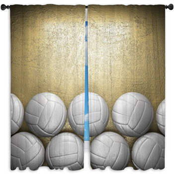 Volleyball Window Curtains & Drapes | Black Out | Custom Sizes