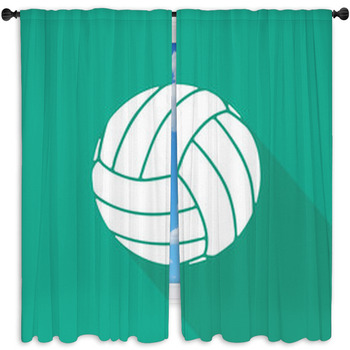 Volleyball Window Curtains & Drapes | Black Out | Custom Sizes