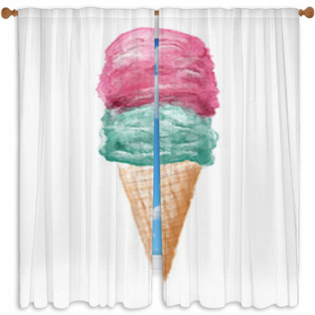 Ice cream Drapes & Window Treatments | Black Out | Custom Sizes