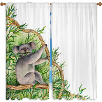Koala Window Curtains & Drapes | Block Out | Custom Sizes