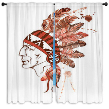 Native american Drapes & Window Treatments | Black Out | Custom Sizes