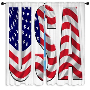 American flag Drapes & Window Treatments | Black Out | Custom Sizes