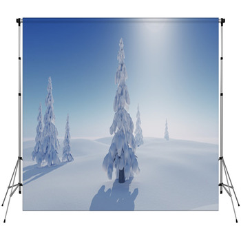 Winter Photo Backdrops | Available in Ultra Large Custom Sizes
