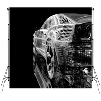 Race car Custom Backdrops | Available in Ultra Large Custom Sizes