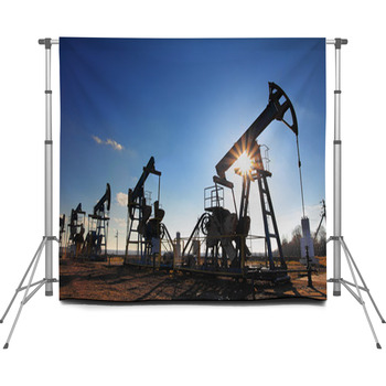 Oil rig Photographer Backdrops | Available in Very Large Custom Sizes
