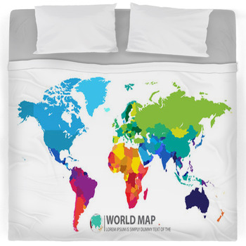 Map Comforters, Duvets, Sheets & Sets | Custom