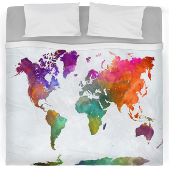 Map Comforters, Duvets, Sheets & Sets | Custom
