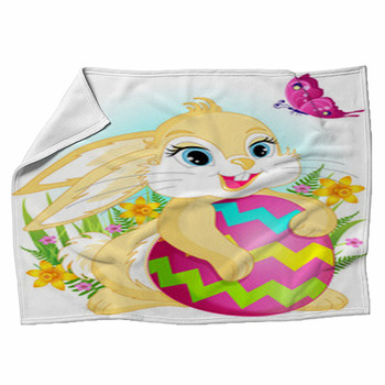 Bunny Fleece Blanket Throws | Free Personalization