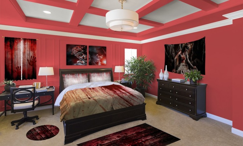 Gory and Bloody Zombie Bedroom Decor